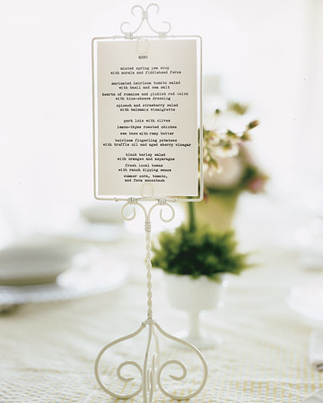 Wedding Menu Card Ideas